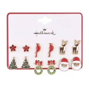HALLMARK 6-pair Christmas Earring Setsanta