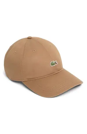 Lacoste Organic Cotton Twill Baseball Cap - Cookie