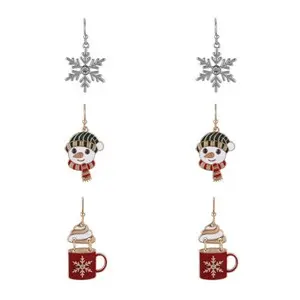 HALLMARK 3-pair Earring Sethot Cocoa