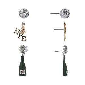 HALLMARK 3-pair Earring Setnew Year's Eve