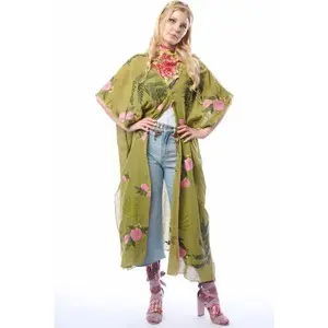 ARATTA Miss April Embroidered Cover Up - Olive