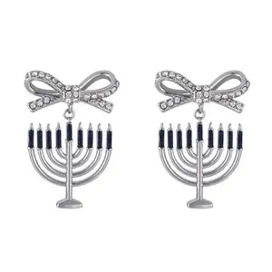HALLMARK Menorah Statement Earrings