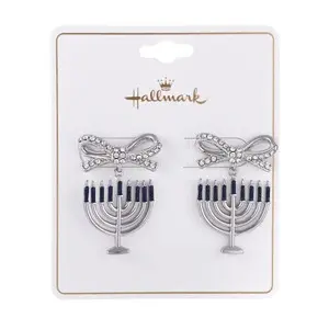 HALLMARK Menorah Statement Earrings