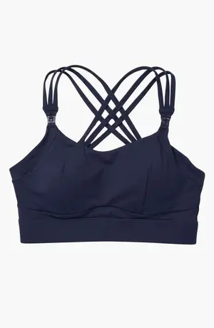 SWEAT & MILK Chloé 5 Built-in Cup Running Nursing And Pumping Sports Bra - Midnight