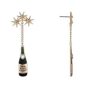 HALLMARK Champagne Bottle Linear Earrings