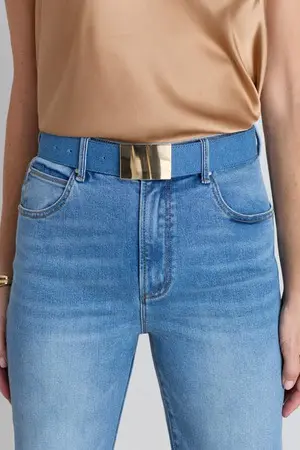 THE NOLI SHOP Bianca Denim-look Belt - Medium Blue