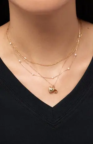 ANA LUISA Solid Yellow Pearl Station Necklace
