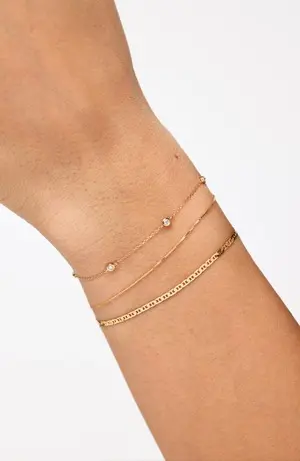 ANA LUISA Solid Yellow Mini Box Chain Bracelet