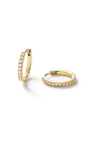 ANA LUISA Huggie Hoop Earringspave Huggie Hoops Small - Gold