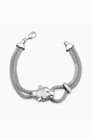 ORADINA Sterling Majestic Panther Bracelet - Silver
