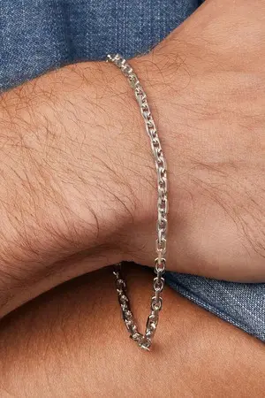 ORADINA Captain Link Layering Bracelet In Sterling