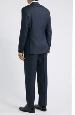 Canali Siena Regular Fit Plaid Wool Suit