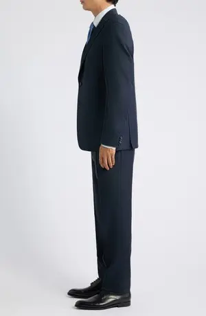 Canali Siena Regular Fit Plaid Wool Suit