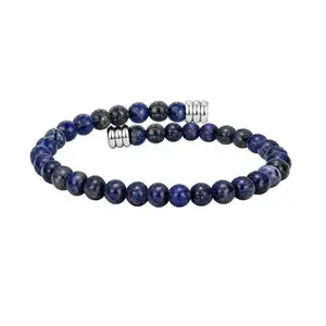 LINK UP Semi-precious Beaded Flex Bracelet - Blue