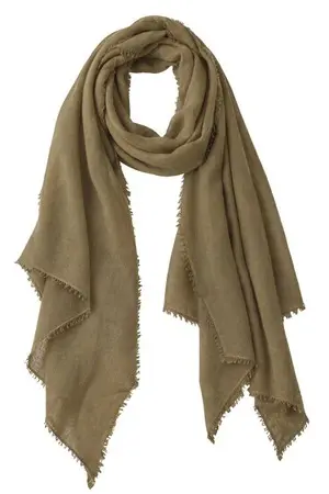 Calypso St. Barth Felted Cashmere Scarf Olive