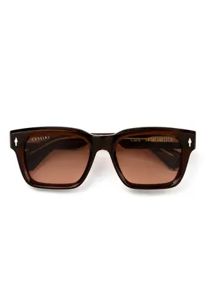 COSSINO Cura 54mm Wayfarer Acetate Sunglasses Brown