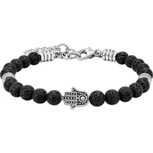 LINK UP Hamsa & Beaded Bracelet - Black