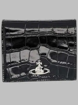 VIVIENNE WESTWOOD Portafoglio Con Dettaglio Orb - Black