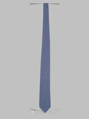 FERRAGAMO Cravatta In Seta Stampata - Blue