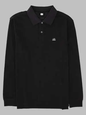 C.P. COMPANY Polo A Maniche Lunghe - Black