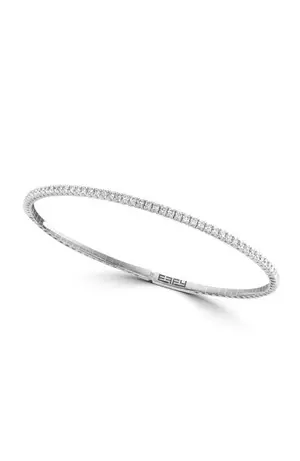 EFFY 14k White Gold Celestial Diamond Bangle - Metallic Silver