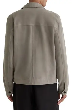 REISS Wilstead Suede Trucker Jacket