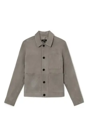 REISS Wilstead Suede Trucker Jacket