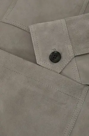 REISS Wilstead Suede Trucker Jacket