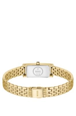 BOSS Lucy Allure Green-dial Watch With Multi-link Bracelet