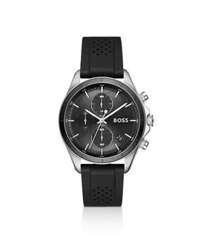 BOSS Letic Stainless-steel Watch With Perforated Silicone Strap - Assorted Pre Pack