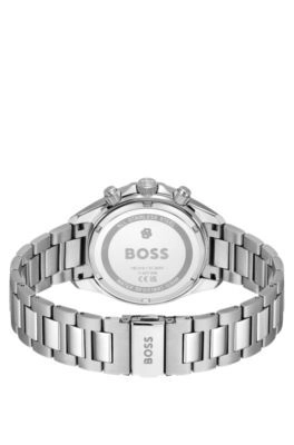 BOSS Letic Stainless-steel Watch With Blue Dial
