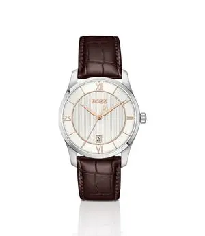 BOSS Principle Prestige Watch With Silver-white Textured Dial - Assorted Pre Pack