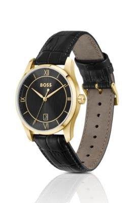 BOSS Principle Prestige Watch With Black Textured Dial