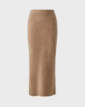 MALINA Midi Skirt Leya Brushed Knitted Cashmere - Camel