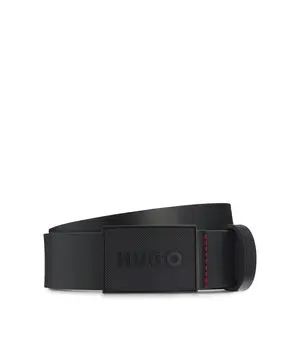 Hugo Italian Leather Belt - Black