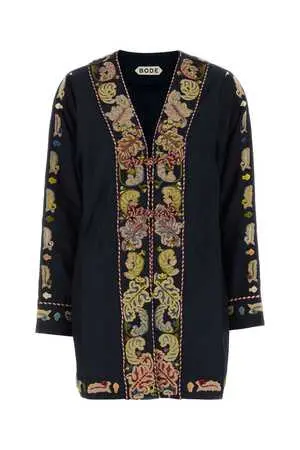 BODE Navy Cotton And Viscose Feather Runner Jacket - Blue