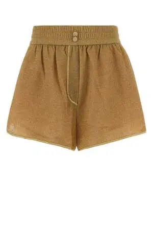 Oseree Gold Nylon Blend Shorts - Orange