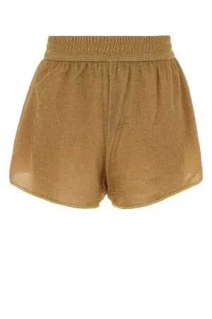 Oseree Gold Nylon Blend Shorts