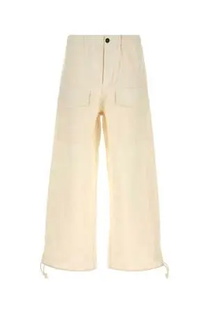 JW Anderson Ivory Cotton Blend Cargo Pant