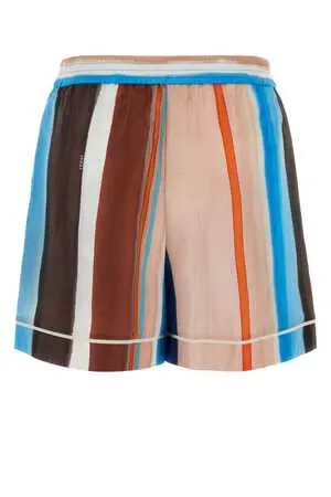 Fendi Printed Silk Shorts