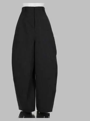 Balenciaga Pantalone Barrel In Lana - Gray