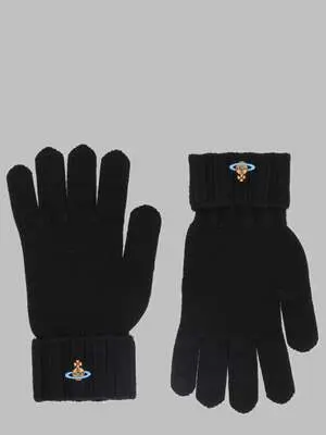 VIVIENNE WESTWOOD Guanti In Cashmere Con Orb - Black