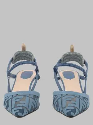 Fendi Slingback Colibrì Lite Con Tacco Medio - Blue