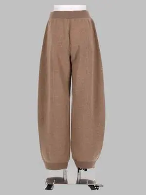 Max Mara Pantalone Jogger In Lana E Cashmere - Brown