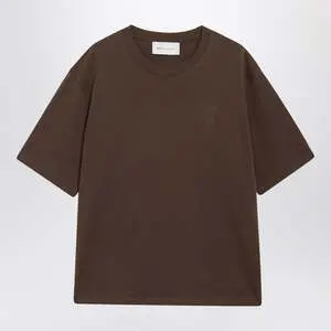 AMI Paris Chocolate De Coeur T-shirt - Brown