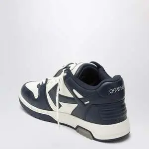Off-White Out Of Office Petrol Blue Leather Sneakers