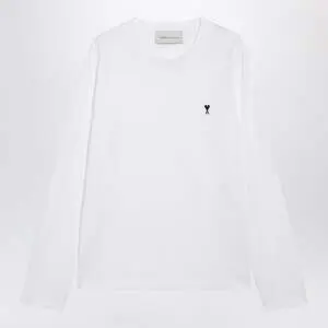 AMI Paris Long-sleeved Cotton T-shirt - White