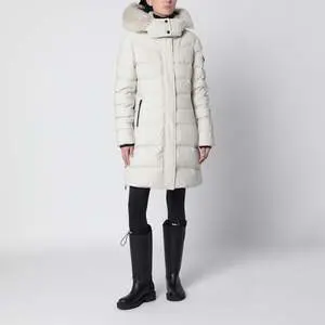 Moose Knuckles Alabaster Watershed Down Jacket In Cotton Blend