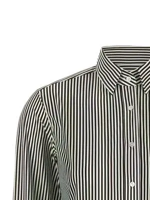 XACUS Striped Long-sleeve Blouse