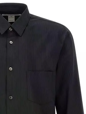 Comme Des Garçons Pinstripe-pattern Chest-pocket Shirt
